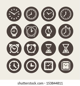 Clock Icons Stock Vector (Royalty Free) 153844811 | Shutterstock