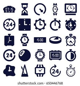 Clock Icons Set Set 25 Clock Stock Vector (Royalty Free) 650446768 ...