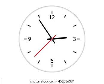 Clock Isolated On White Background Stock Vector (Royalty Free ...