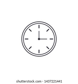 Clock Line Icon Vector Illustration Eps Stock Vector (Royalty Free ...