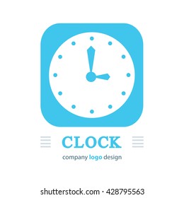 Clock Logo Blue Color Stock Vector (Royalty Free) 428795563 | Shutterstock