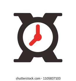 Clock Logo Time Icon Period Symbol Stock Vector (Royalty Free ...