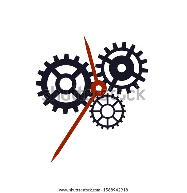 Clock Mechanism Clock Gears Vector Illustration: vector de stock (libre ...