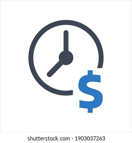 Clock Money Icon Vector Graphic Illustration Stock Vector (Royalty Free ...