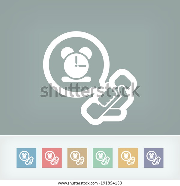 Clock Phone Icon Stock Vector (Royalty Free) 191854133 | Shutterstock