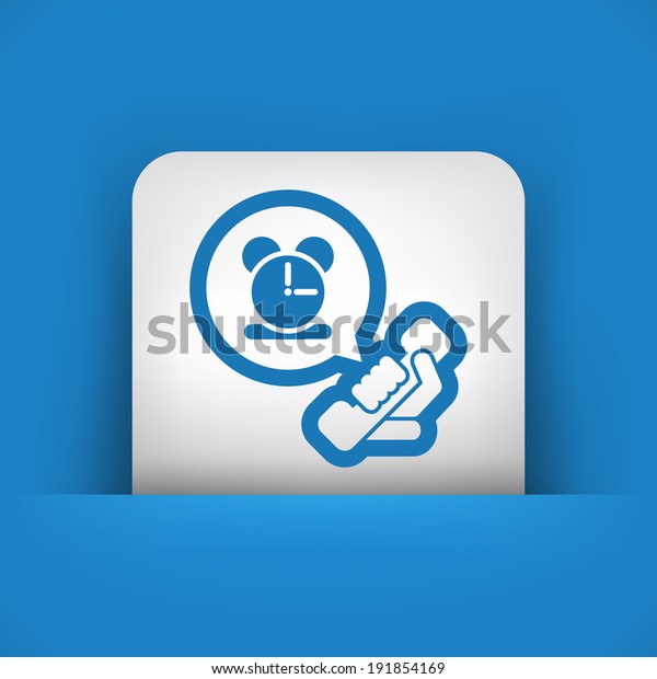 Clock Phone Icon Stock Vector (Royalty Free) 191854169 | Shutterstock