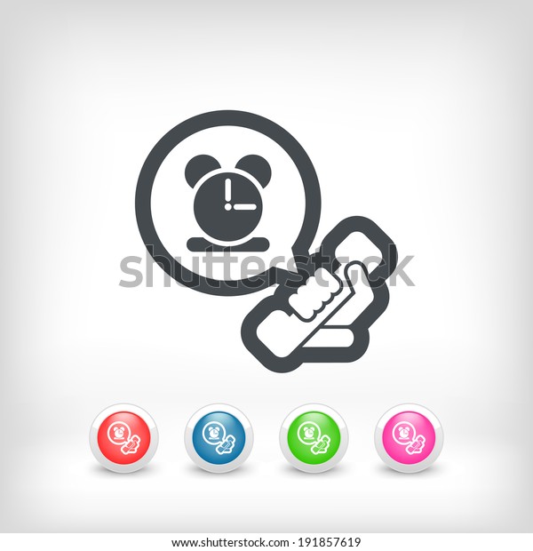 Clock Phone Icon Stock Vector (Royalty Free) 191857619 | Shutterstock