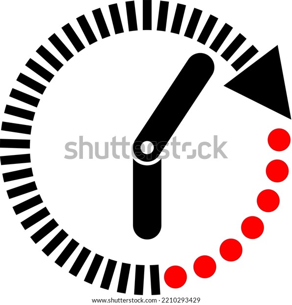 Clock Pictogram Time Sport Speed Concept Stock Vector (Royalty Free ...