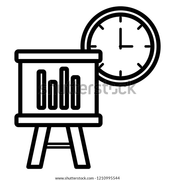 Clock Presentation Board Stock Vector (Royalty Free) 1210995544 ...