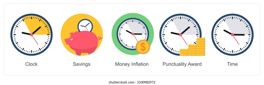 Clock Punctuality Award Icon Concept Stock Vector (Royalty Free ...