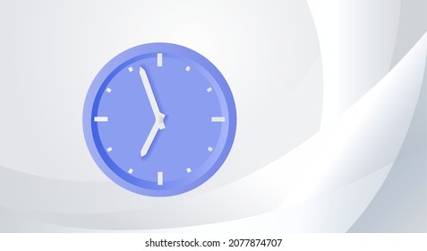 Clock Showing Time 6 Hours 55 Stock Vector (Royalty Free) 2077874707 ...