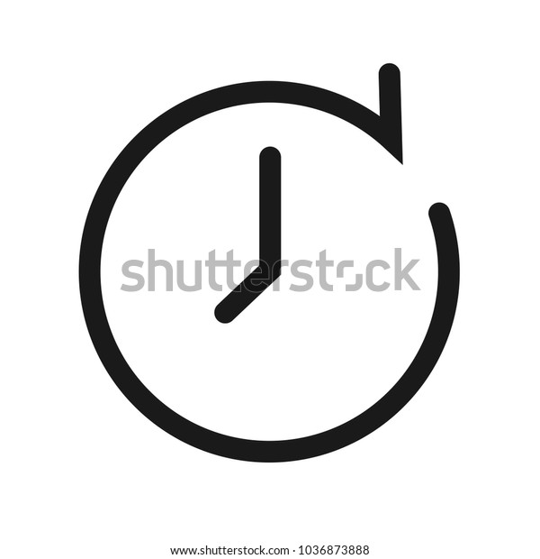 Clock Time Arrow Icon Vector Stock Vector (Royalty Free) 1036873888 ...