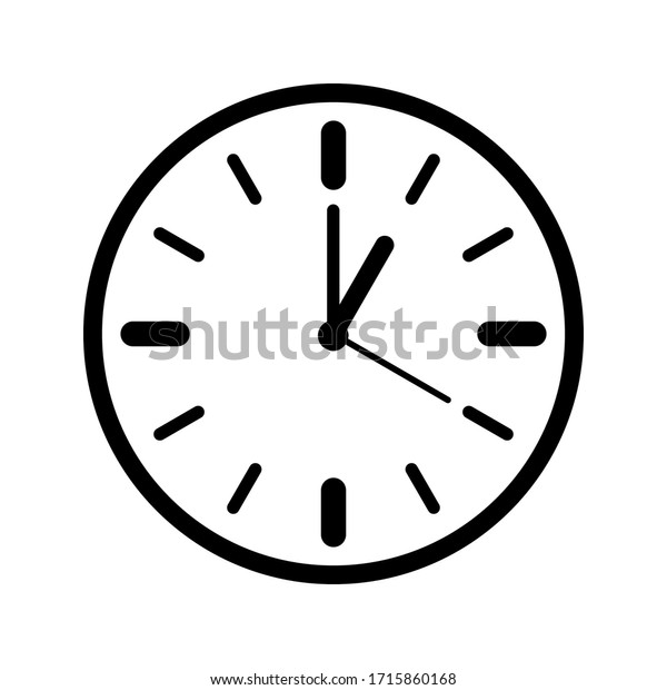 Clock Time Icon On Background Vector Stock Vector (Royalty Free ...