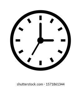 Clock Time Icon On White Background Stock Vector (Royalty Free ...