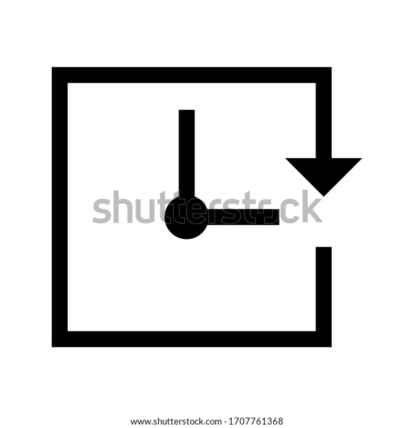 Clock Time Icon On White Background Stock Vector (Royalty Free ...