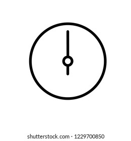 Square Clock Outline Icon Linear Style Stock Vector (Royalty Free ...