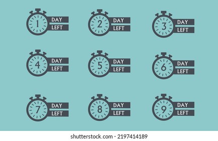Clock Time Vector Set Design Template Stock Vector (Royalty Free ...