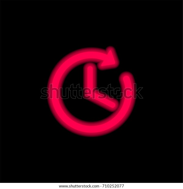 Clockwise Rotation Red Glowing Neon Ui Stock Vector (Royalty Free ...