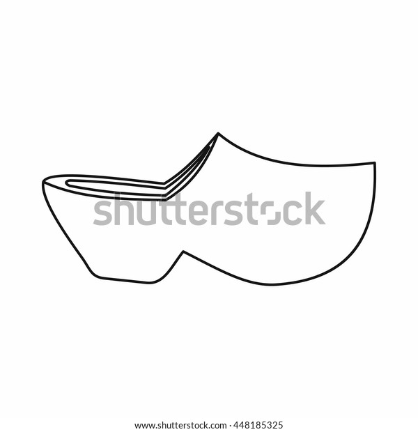 Vektor Stok Clogs Icon Outline Style Isolated Vector (Tanpa Royalti ...