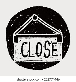 Close Banner Doodle Stock Vector (Royalty Free) 282774446 | Shutterstock