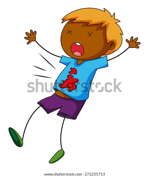 Close Boy Got Shot By Paintball Stock Vector (Royalty Free) 272235713