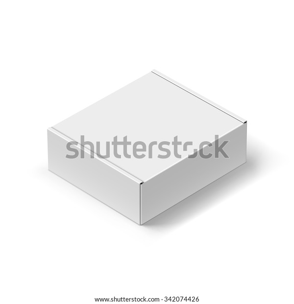 Close Carton Box Realistic Shadow On Stock Vector (Royalty Free ...