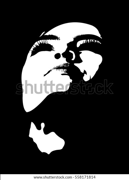 Close Clip Art Abstract Portrait Woman Stock Vector (Royalty Free ...