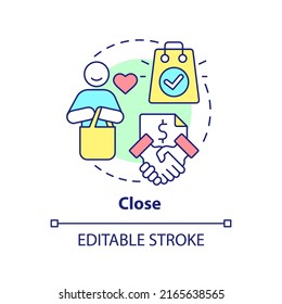 Close Concept Icon Sales Process Abstract Stock Vector (Royalty Free ...