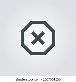 Close Icon Close Symbol Isolated On Stock Vector (Royalty Free ...