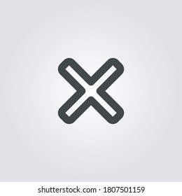 Close Icon Close Symbol Isolated On Stock Vector (Royalty Free ...
