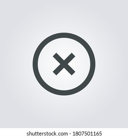 Close Icon Close Symbol Isolated On Stock Vector (Royalty Free ...