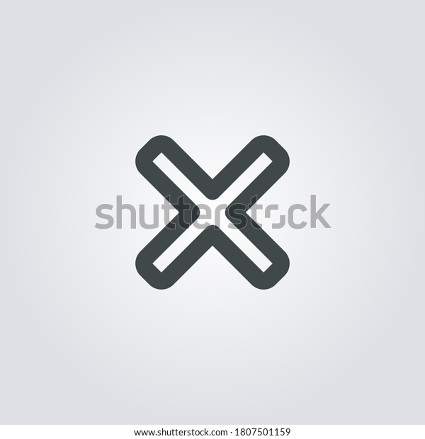 Close Icon Close Symbol Isolated On Stock Vector (Royalty Free ...