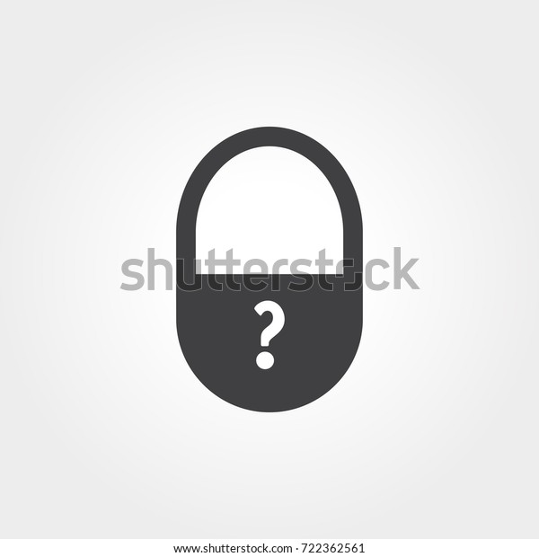 Close Lock Icon Question Mark Stock Vector (Royalty Free) 722362561 ...