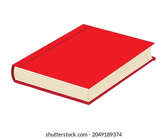 Closed Angled Red Book Graphic Back Stock Vector (Royalty Free ...