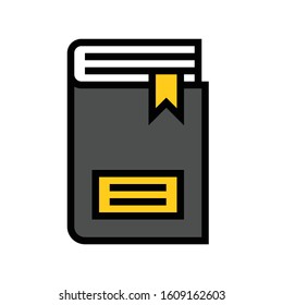 Closed Book Vector Illustration Filled Design Stock Vector (Royalty ...
