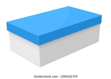 Closed Box White Packaging Blue Lid Stock Vector (Royalty Free ...