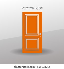 Closed Door Vector Illustration Stock Vector (Royalty Free) 555108916 ...