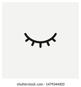 Closed Eye Icon Vector Sign Illustration Stock Vector (Royalty Free ...