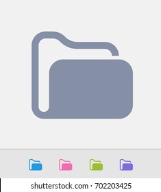Open Folder Granite Icons Professional Pixelperfect Stock Vector ...