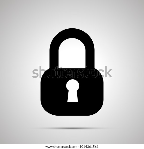 Closed Lock Silhouette Simple Black Icon Stock Vector (Royalty Free ...