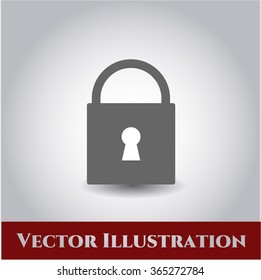 Closed Lock Vector Icon Symbol Stock Vector (Royalty Free) 365272784 ...