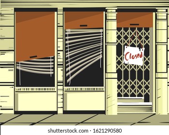 Closed Shop Window Blank Board Stock Vector (Royalty Free) 1621290580 ...