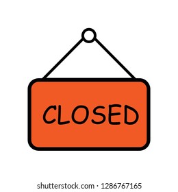 Temporarily Closed Sign Hanging Sign Text Stock Vector (Royalty Free ...