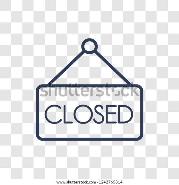 Closed Sign Icon Trendy Linear Closed Stock Vector (Royalty Free ...