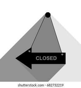 Closed Sign Illustration Vector Black Icon Stock Vector (Royalty Free ...