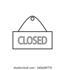 Closed Sign Vector Icon Formed Simple Stock Vector (Royalty Free ...
