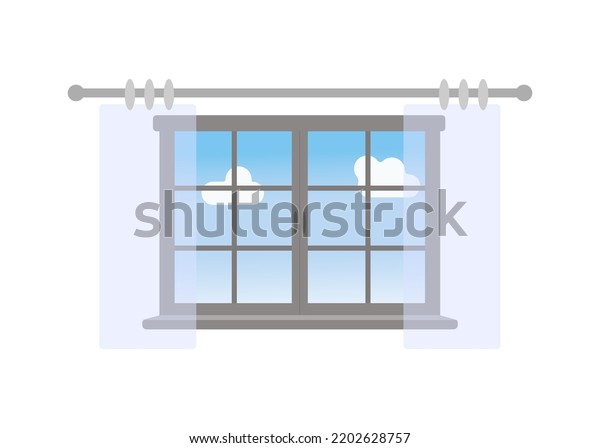 Closed Window Isolated On White Background Stock Vector (Royalty Free ...