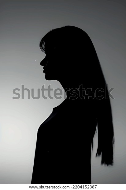 Closeup Human Silhouette Side Profile Stock Vector (Royalty Free ...