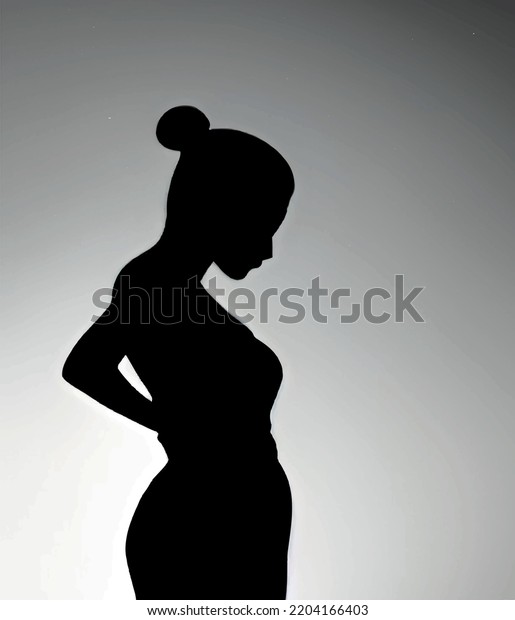 Closeup Human Silhouette Side Profile Stock Vector (Royalty Free ...