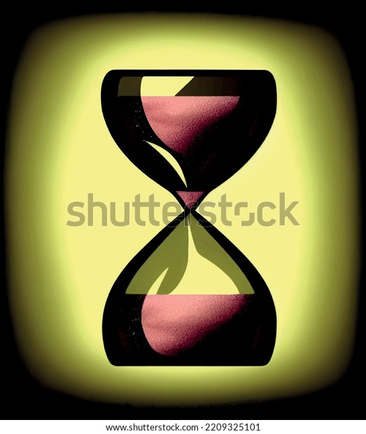Closeup Isolated Hourglass Show Time Stock Vector (Royalty Free ...
